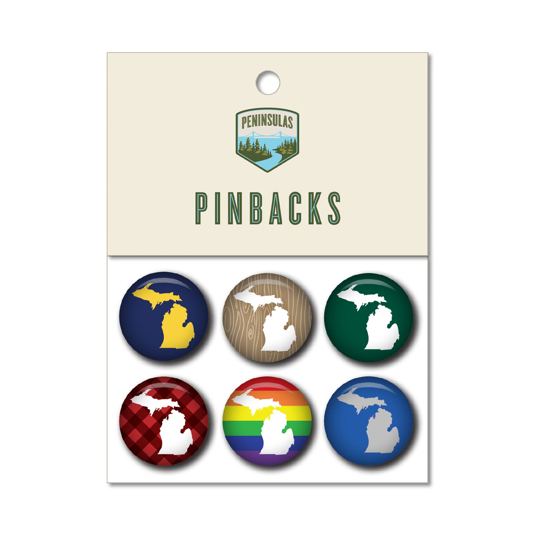 Colors of Michigan Pin Pack | Peninsulas