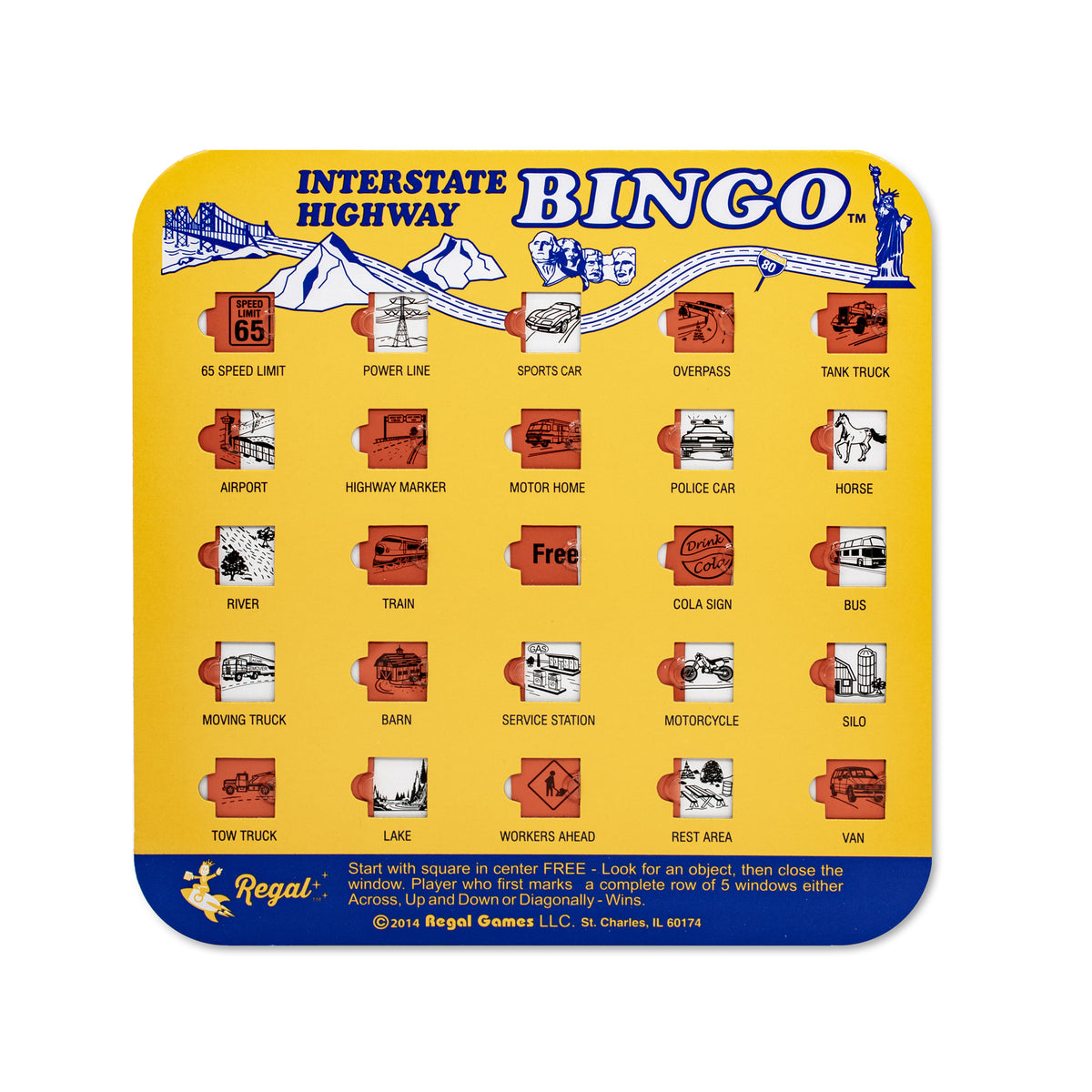 Auto Travel Bingo Card | Peninsulas