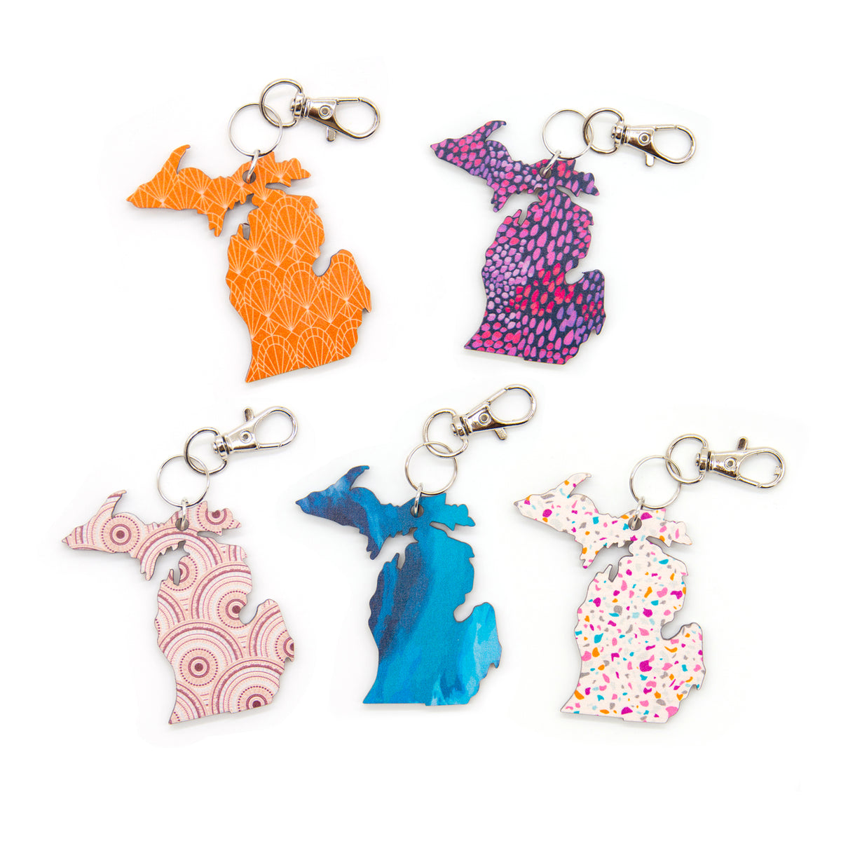 Michigan Wood Keychains | Peninsulas