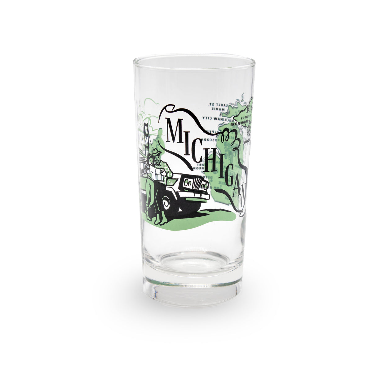 State of Michigan Souvenir Drinking Glass | Peninsulas
