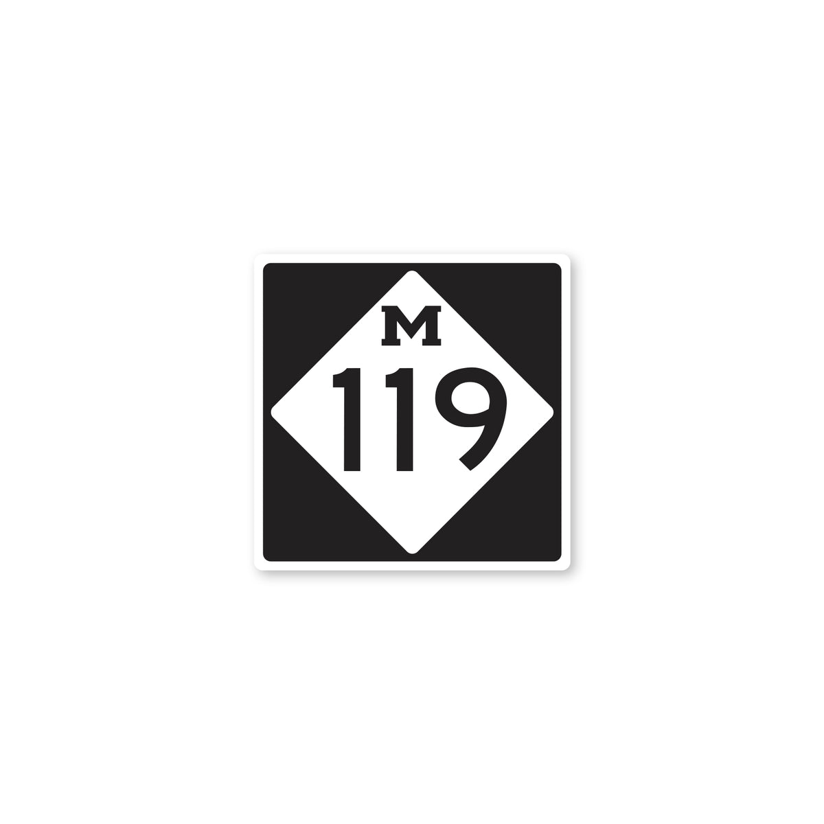 Tunnel of Trees M-119 Sign Sticker | Peninsulas