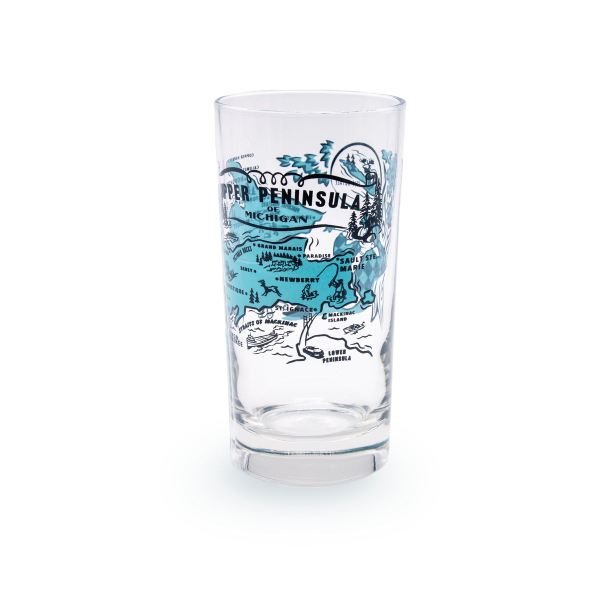 Michigan Upper Peninsula Souvenir Drinking Glass | Peninsulas